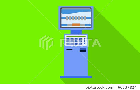 Self service kiosk icon, flat style - Stock Illustration [66237824] - PIXTA