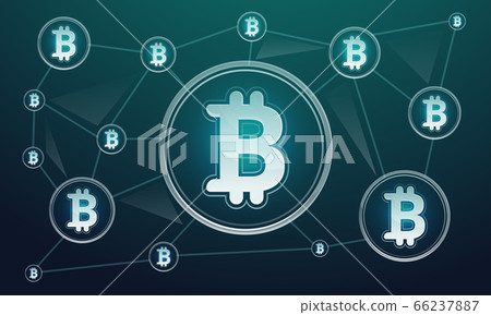 Blockchain technology concept banner, cartoon... - Stock Illustration ...