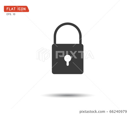 Lock Icon flat, logo classic style, vector - Stock Illustration ...