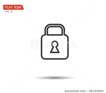 Lock Icon flat, logo classic style, vector - Stock Illustration ...