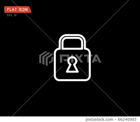 Lock Icon flat, logo classic style, vector - Stock Illustration ...