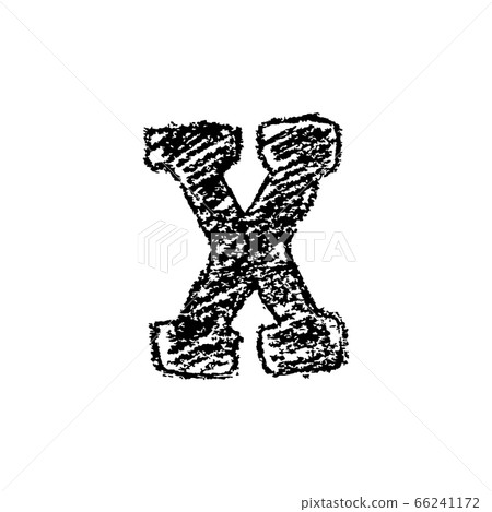 Letter x. Handwritten by chalk. Bold font.... - Stock Illustration ...
