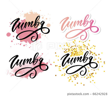Zumba letter lettering calligraphy dance vector - Stock Illustration ...