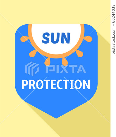 Sun protection logo, flat style - Stock Illustration [66244035] - PIXTA