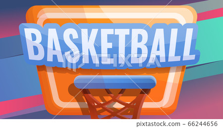 Basketball board concept banner, cartoon style - Stock Illustration ...