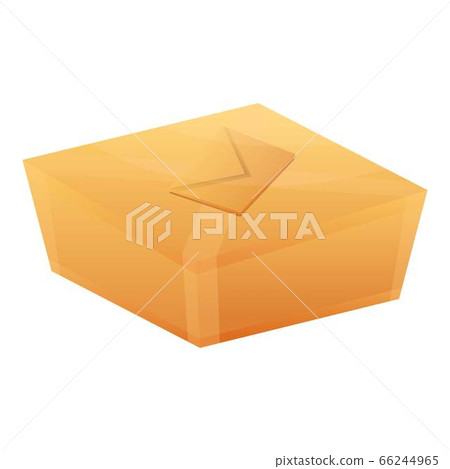 Delivery parcel box icon, cartoon style - Stock Illustration [66244965 ...