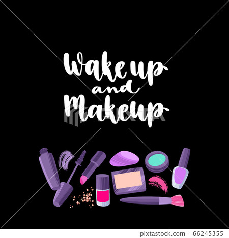 Modern calligraphy style makeup phrase.... - Stock Illustration ...
