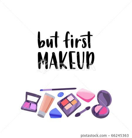 Modern calligraphy style makeup phrase.... - Stock Illustration ...