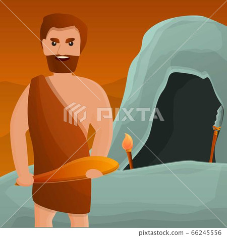 Hunter stone age man concept background,...-插圖素材 [66245556] - PIXTA圖庫