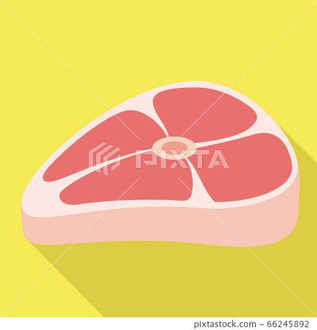Tasty raw steak icon, flat style - Stock Illustration [66245892] - PIXTA