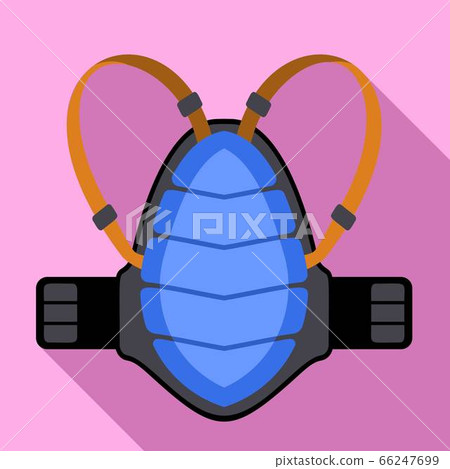 Back protect equipment icon, flat style - Stock Illustration [66247699 ...