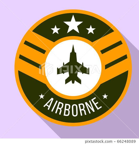 Airborne logo, flat style - Stock Illustration [66248089] - PIXTA