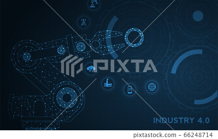 Robotic futuristic hud background. concept of... - Stock Illustration ...