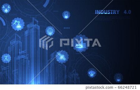 Robotic futuristic hud background. concept of... - Stock Illustration ...