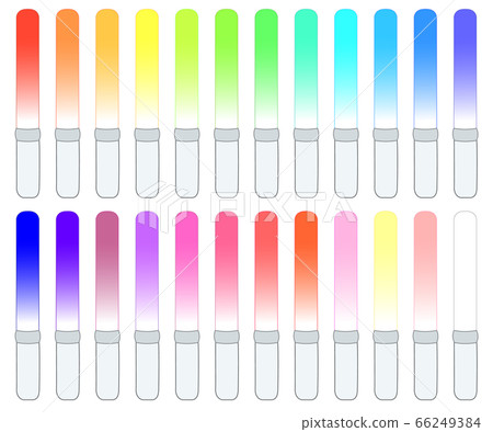 24 colors of penlights _ with lines - Stock Illustration [66249384] - PIXTA