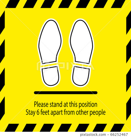 Foot Symbol Marking the standing position, the... - Stock Illustration ...