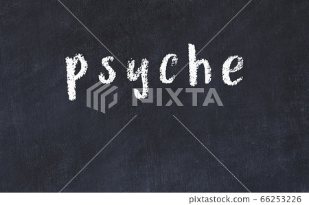 Black chalkboard with inscription psyche on in - Stock Illustration ...