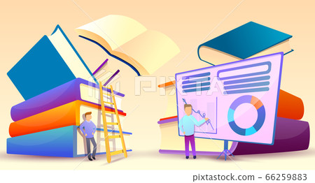 Staff education learn concept banner, cartoon... - Stock Illustration ...