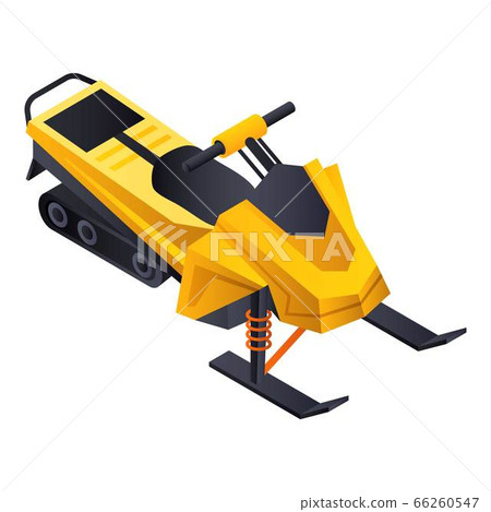 Yellow snowmobile icon, isometric style-插圖素材 [66260547] - PIXTA圖庫