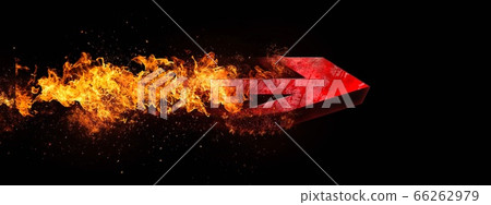 Exploding red arrow [black background] - Stock Illustration [66262979 ...