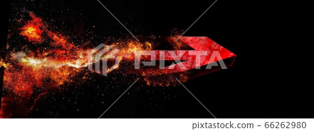 Exploding red arrow [black background] - Stock Illustration [66262980 ...