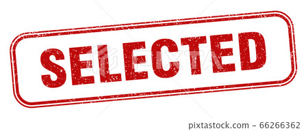 selected stamp. selected square grunge sign. label - Stock Illustration ...