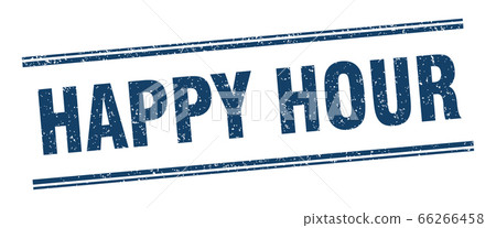 happy hour stamp. happy hour label. square grunge - Stock Illustration ...