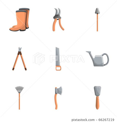 Farm tools icon set, cartoon style - Stock Illustration [66267219] - PIXTA