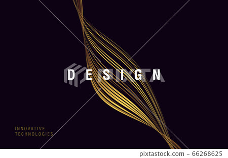 Abstract golden curve of lines texture forming... - Stock Illustration ...