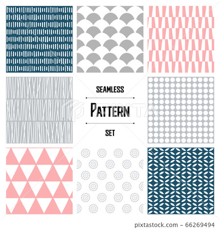 Set of geometric seamless patterns - Stock Illustration [66269494] - PIXTA