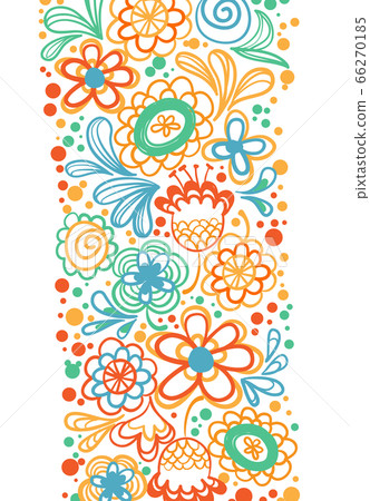 Vertical flower pattern formed by flowers of... - Stock Illustration ...