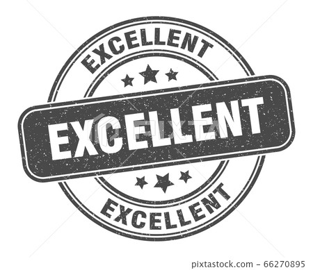 excellent stamp. excellent label. round grunge - Stock Illustration ...