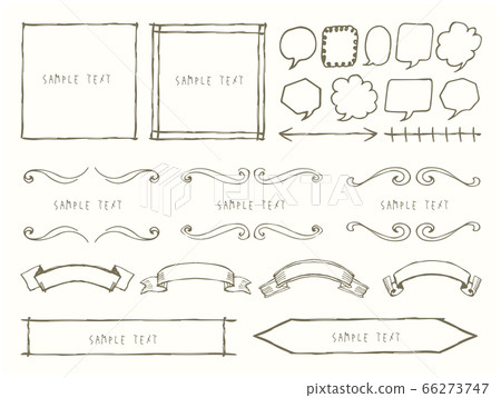 Handwritten frame - Stock Illustration [66273747] - PIXTA