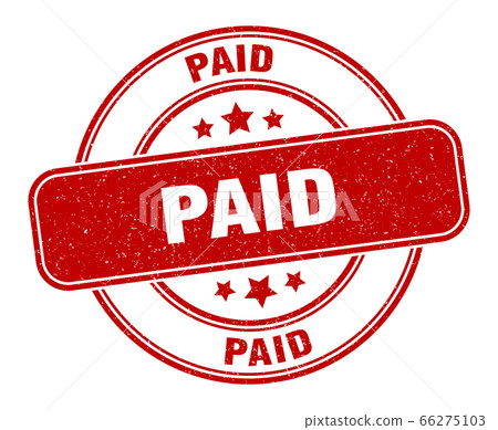 paid stamp. paid label. round grunge sign - Stock Illustration ...