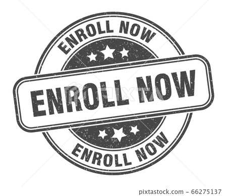 enroll now stamp. enroll now round grunge sign. - Stock Illustration ...