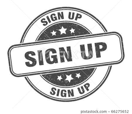 sign up stamp. sign up round grunge sign. label - Stock Illustration ...