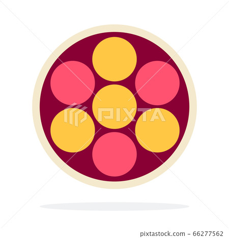 Macaroon top view vector flat material design... - Stock Illustration ...