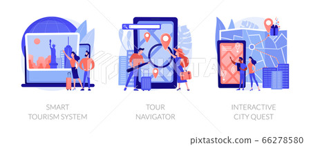Sightseeing adventure planning abstract metaphors - Stock Illustration ...