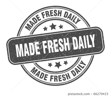 made fresh daily stamp. made fresh daily label. - Stock Illustration ...