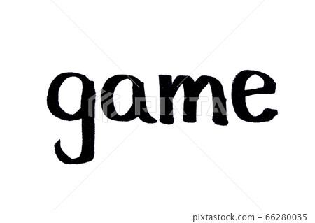 Game hand lettering calligraphy for your design. - Stock Illustration ...