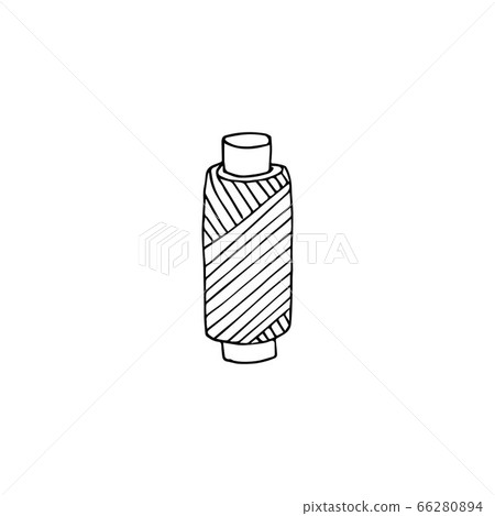 Vector hand drawn doodle sketch threads spool - Stock Illustration ...