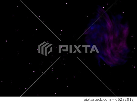 Star field and distant cold space nebula. - Stock Illustration ...
