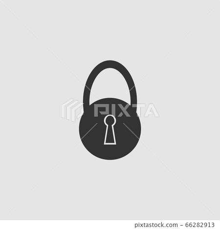 Lock icon flat. - Stock Illustration [66282913] - PIXTA