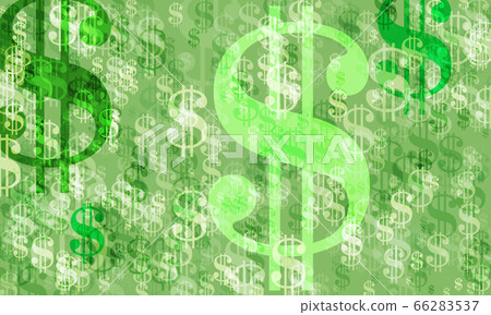 Green vector background with signs of dollars. - Stock Illustration ...