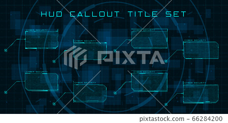 Callout titles in HUD style. Set of futuristic... - Stock Illustration ...