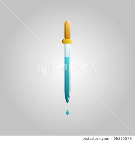 Beautiful medical icon of a glass pipette - Stock Illustration ...