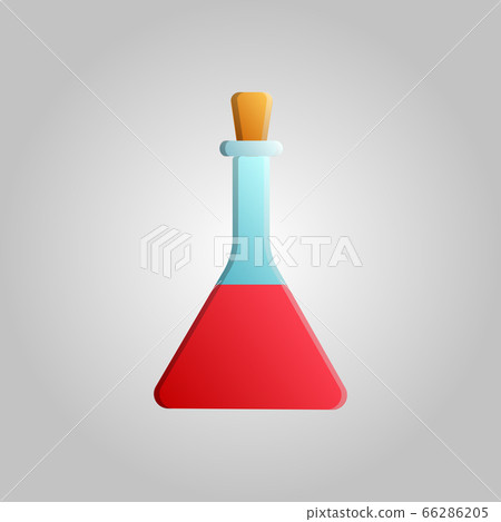 Beautiful medical icon of a scientific glass - Stock Illustration ...
