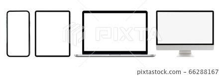 Device Simple Trendy Set on White Background - Stock Illustration ...