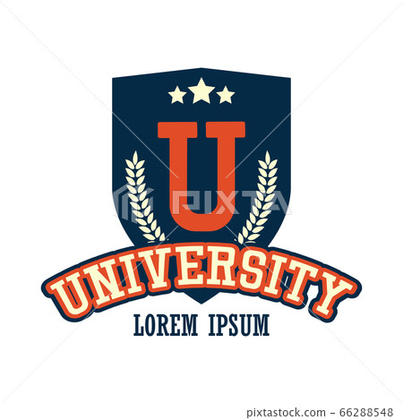 university campus logo with text space for your... - Stock Illustration ...