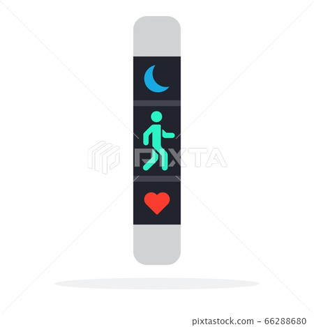 Gray fitness bracelet with physical activity... - Stock Illustration ...